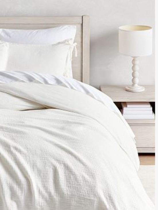 Pottery Barn Teen | Bedding | Pottery Barn Teen Ivory Textured Gauze ...